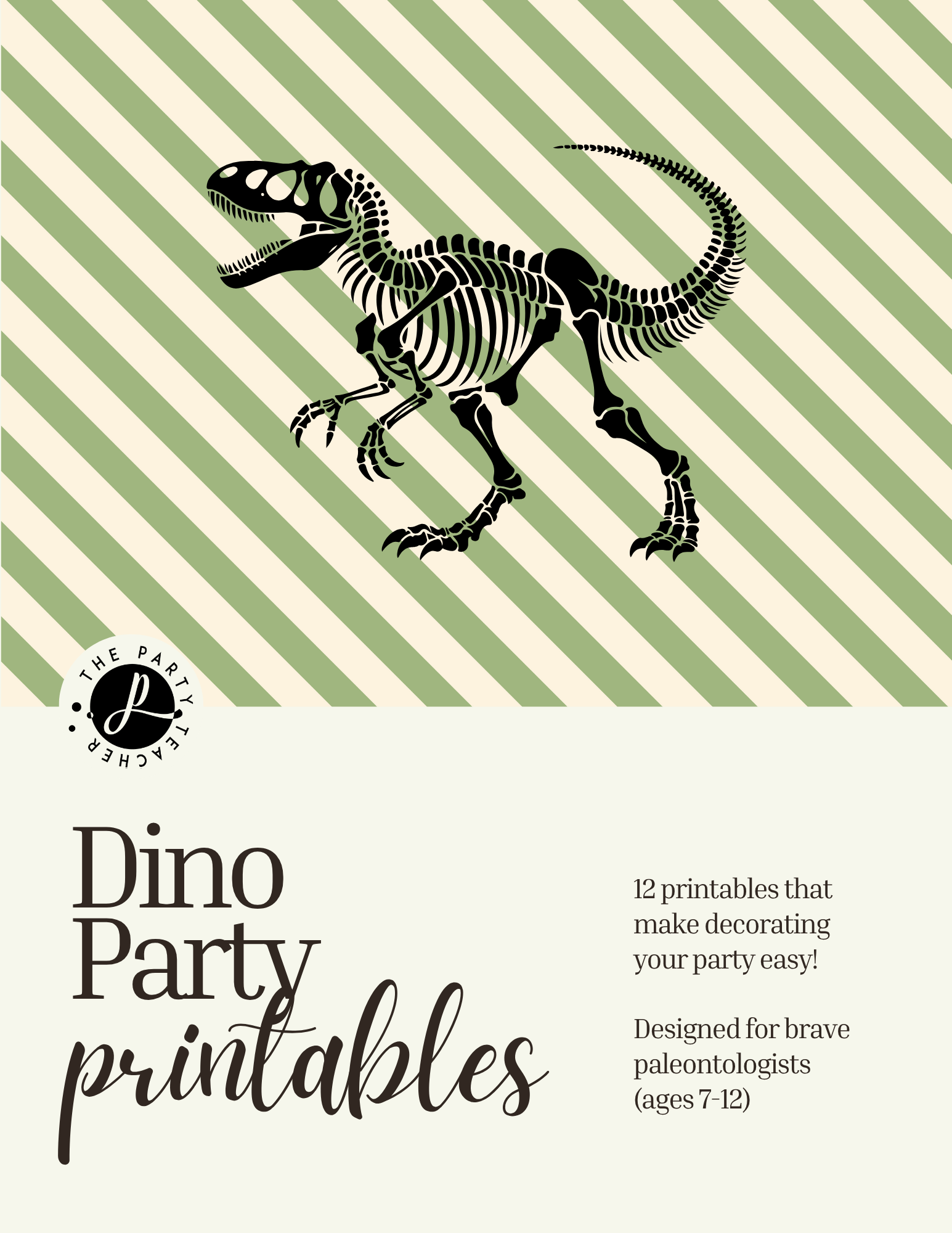 Dino Birthday Party Printables INSTANT DOWNLOAD – The Party Teacher