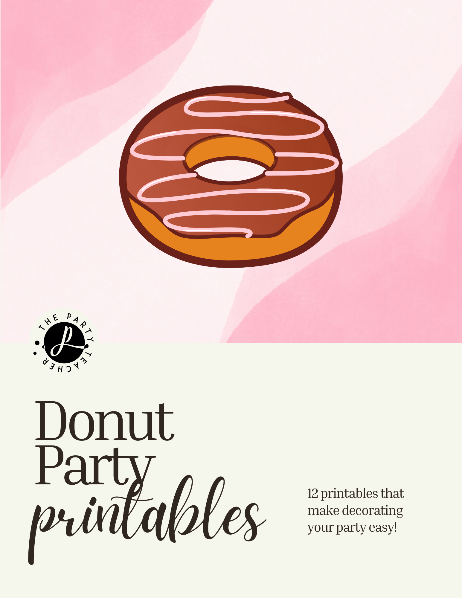 Donut Birthday Party Printables INSTANT DOWNLOAD – The Party Teacher