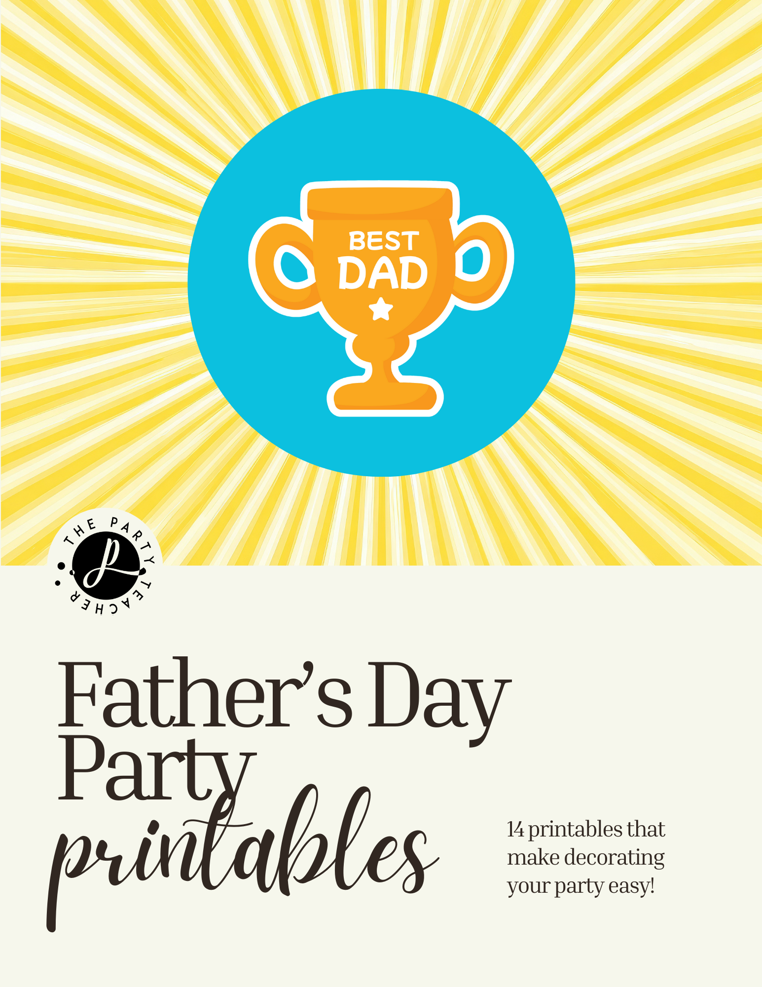 Father's Day Party Printables INSTANT DOWNLOAD – The Party Teacher