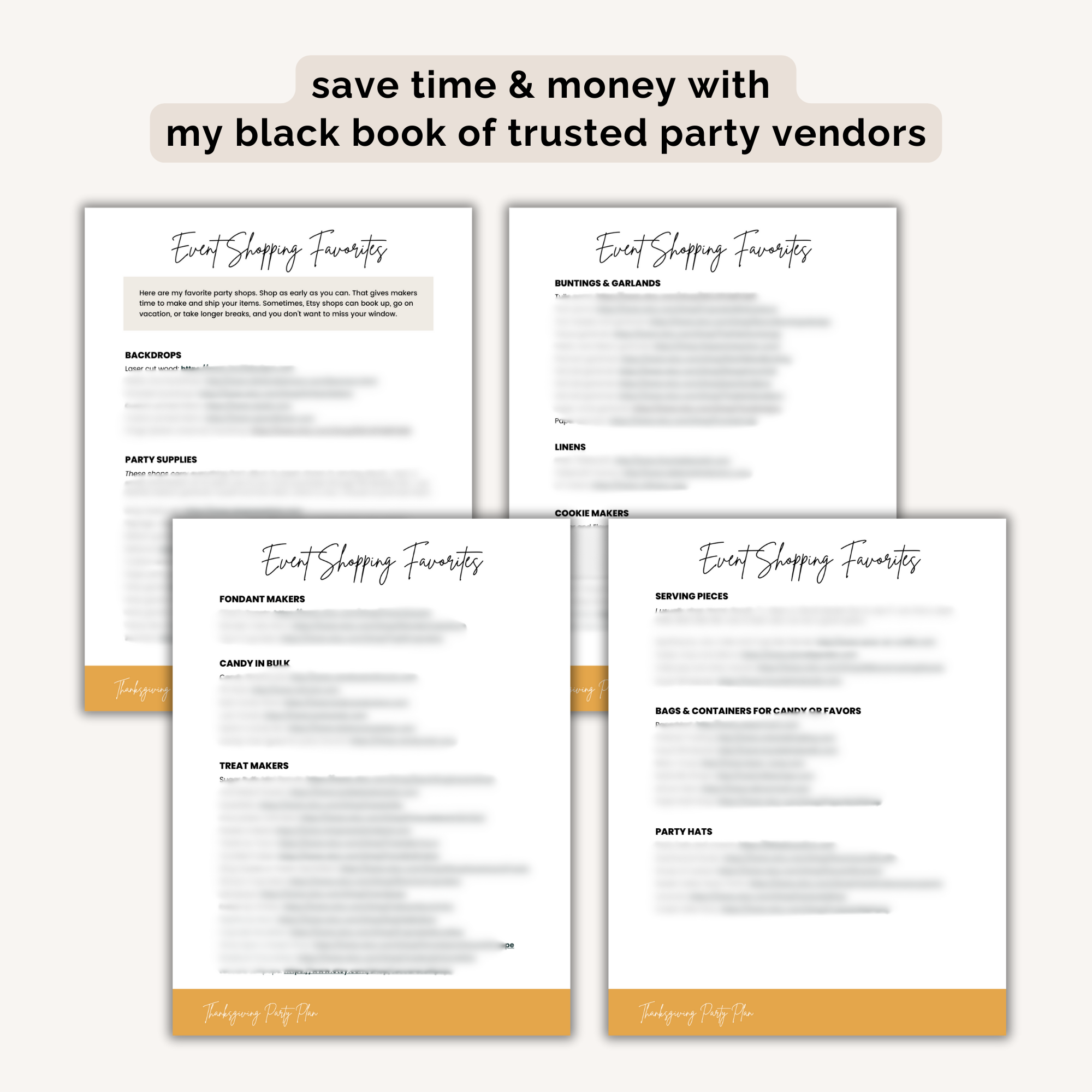 Thanksgiving Party Plan INSTANT DOWNLOAD – The Party Teacher