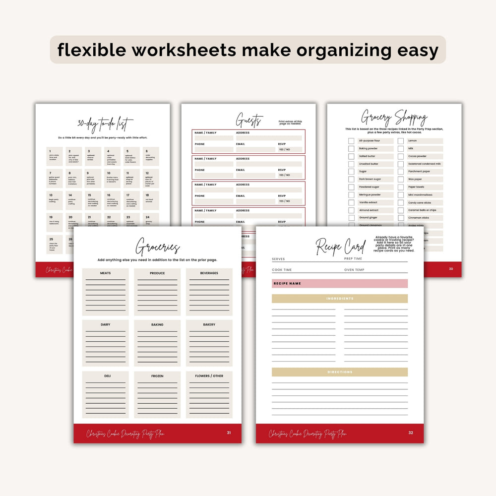 Christmas Cookie Decorating Party Planner INSTANT DOWNLOAD – The Party ...