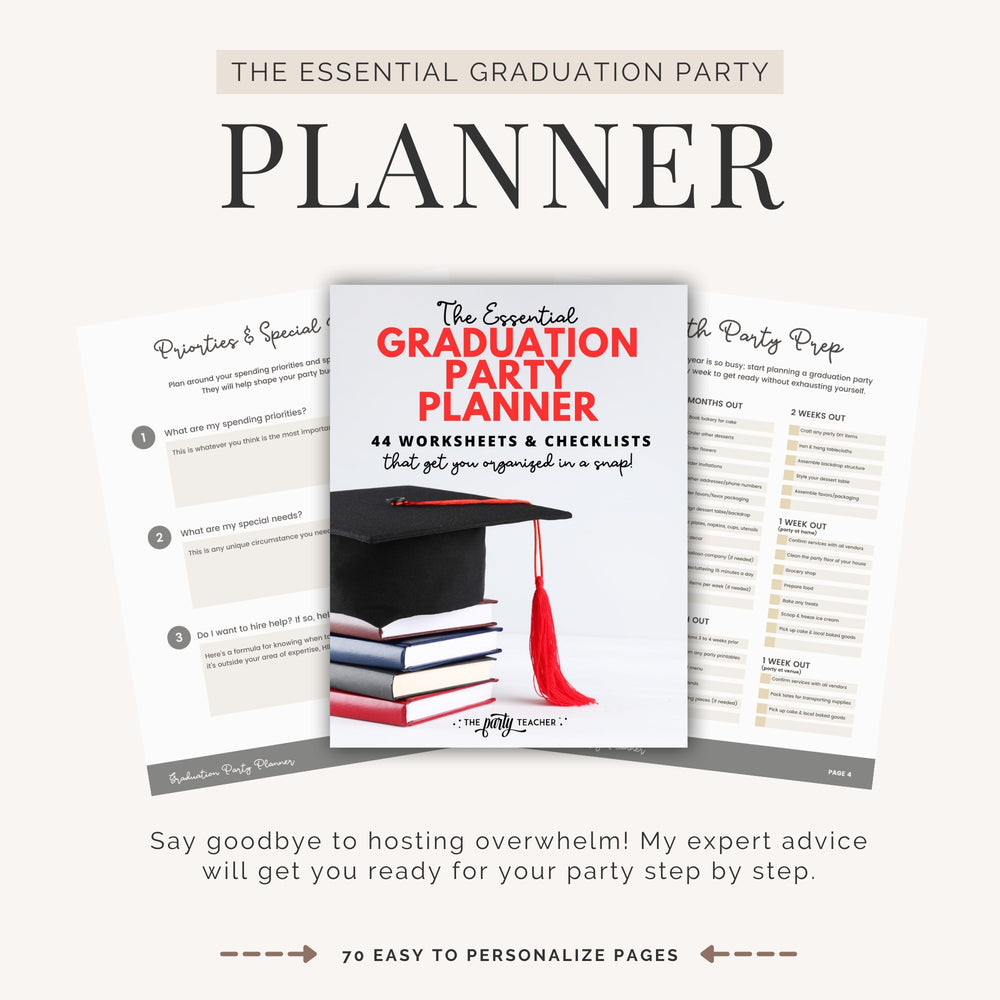 Graduation Party Planner INSTANT DOWNLOAD – The Party Teacher