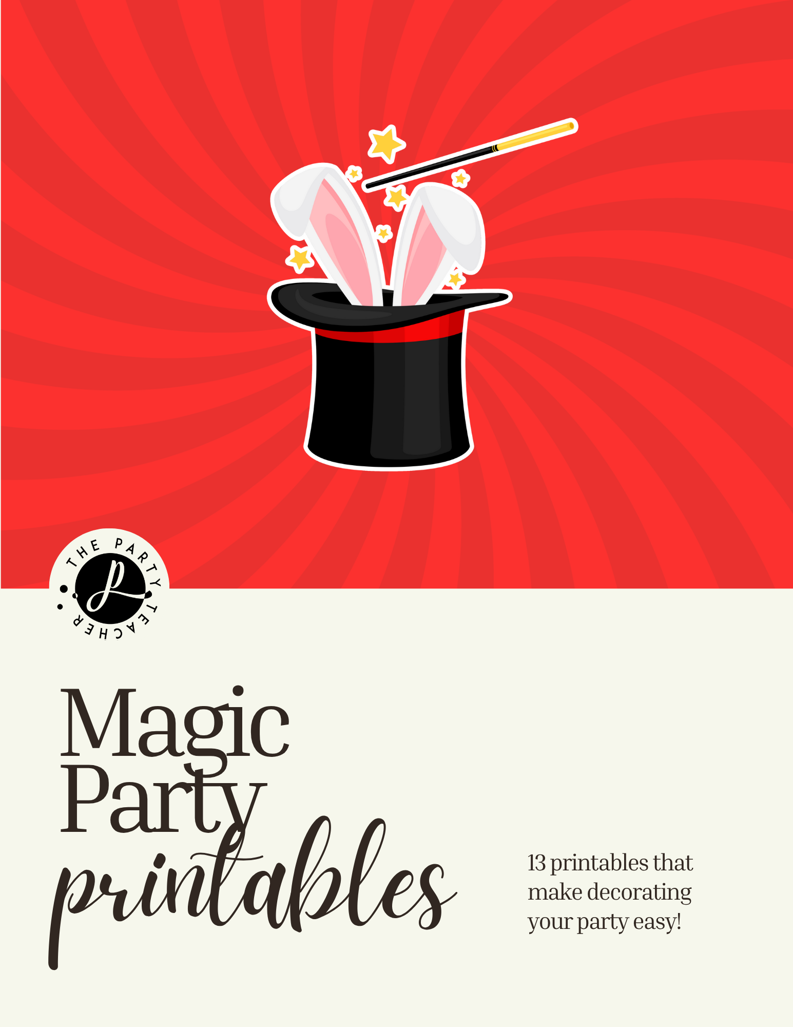 Magic Birthday Party Printables INSTANT DOWNLOAD – The Party Teacher