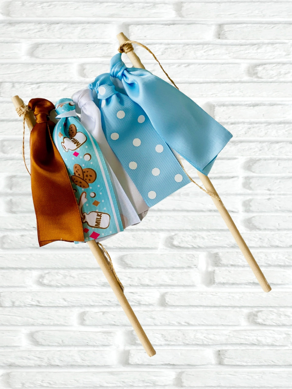 Milk & Cookies (Blue) Ribbon Cake Topper – The Party Teacher