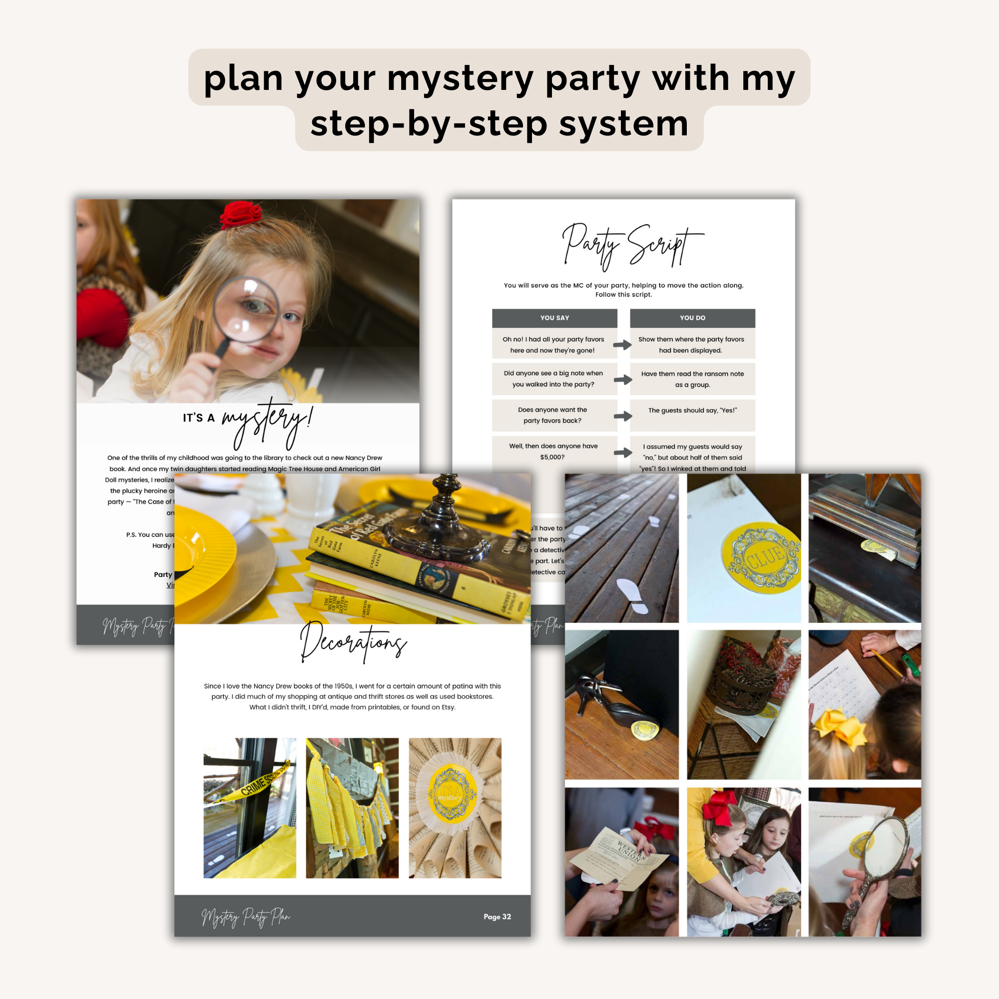 Mystery Birthday Party Plan INSTANT DOWNLOAD – The Party Teacher