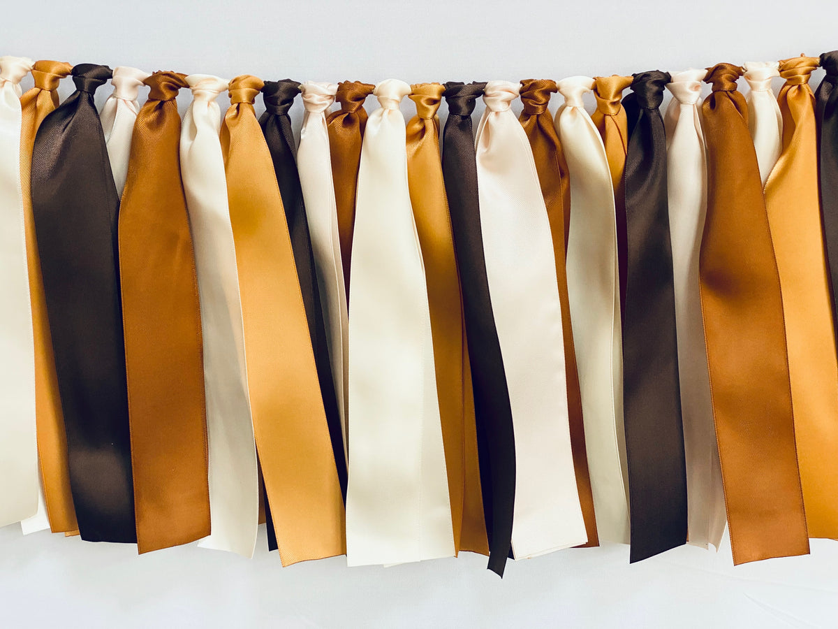 Neutral Ribbon Bunting - FREE Shipping - The Party Teacher