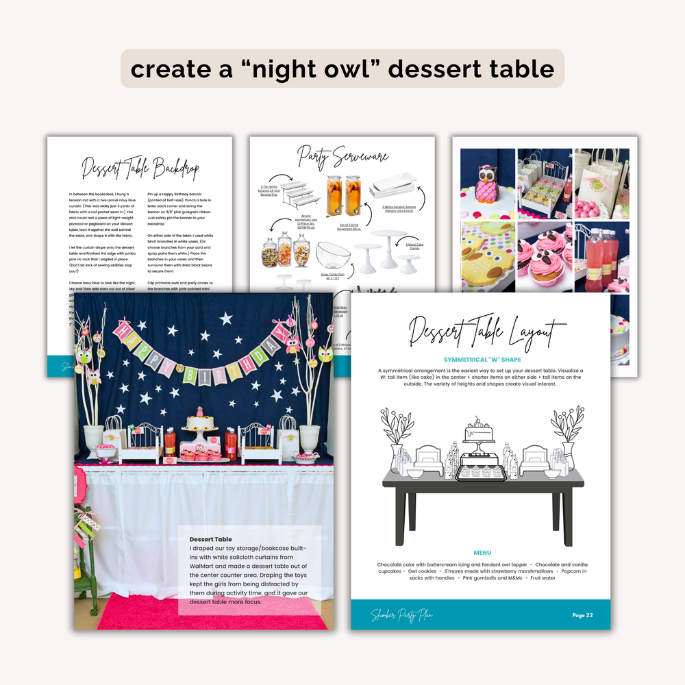 Slumber Birthday Party Plan INSTANT DOWNLOAD – The Party Teacher