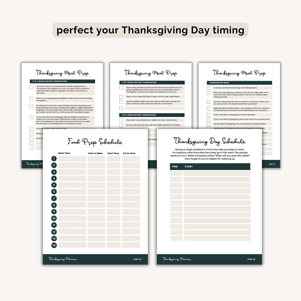 Thanksgiving Planner INSTANT DOWNLOAD – The Party Teacher