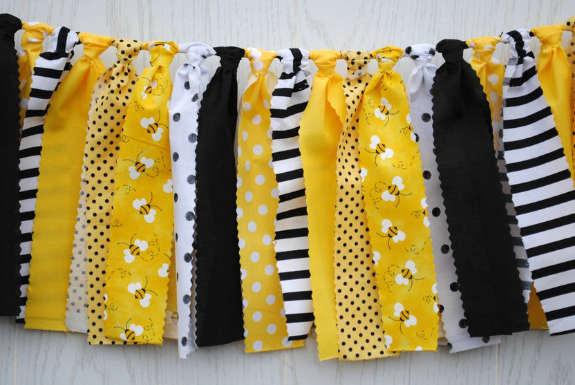 Bumble Bee Fabric Bunting – The Party Teacher