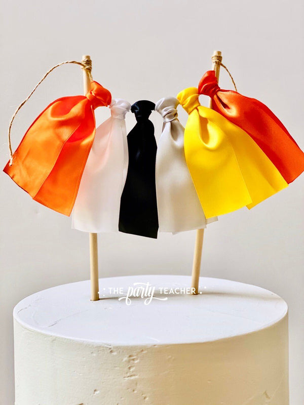 Construction Ribbon Cake Topper - The Party Teacher