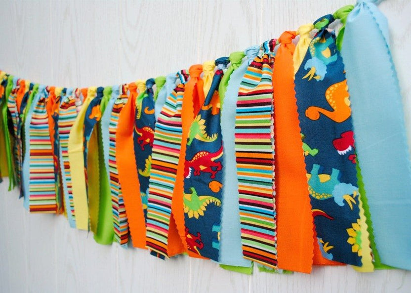 Dinosaur Party Fabric Bunting – The Party Teacher