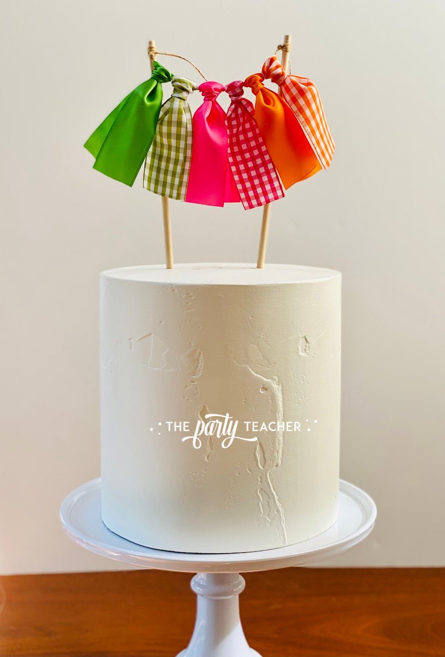 Easter Gingham Ribbon Cake Topper – The Party Teacher