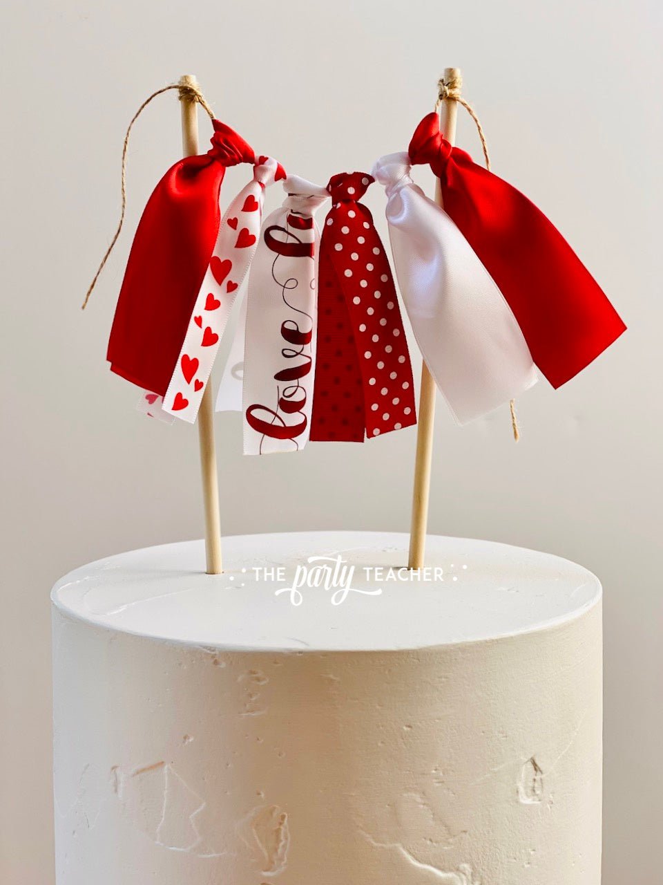Love Ribbon Cake Topper - The Party Teacher