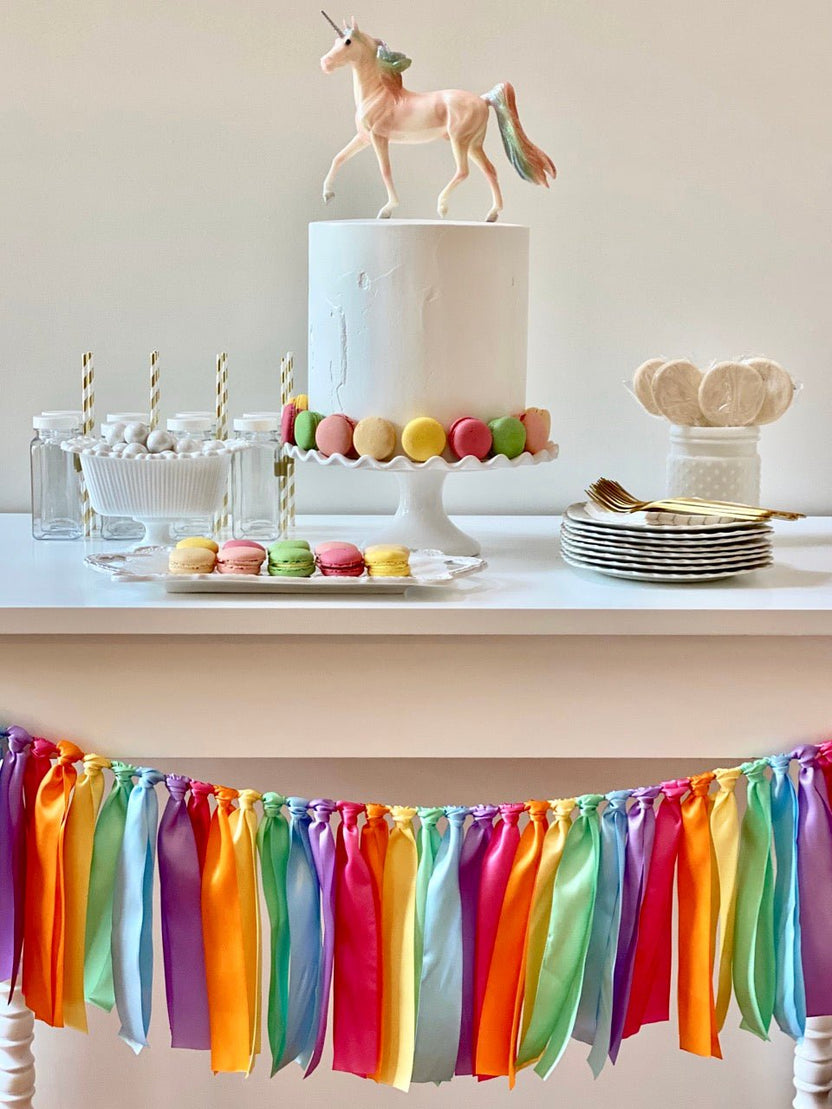 Pastel Rainbow Ribbon Bunting – The Party Teacher