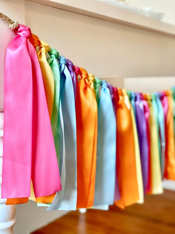 Pastel Rainbow Ribbon Bunting – The Party Teacher