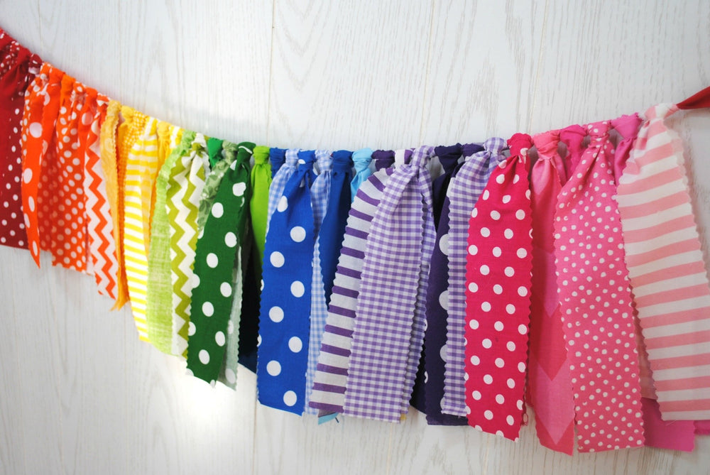Patterned Rainbow Fabric Bunting – The Party Teacher