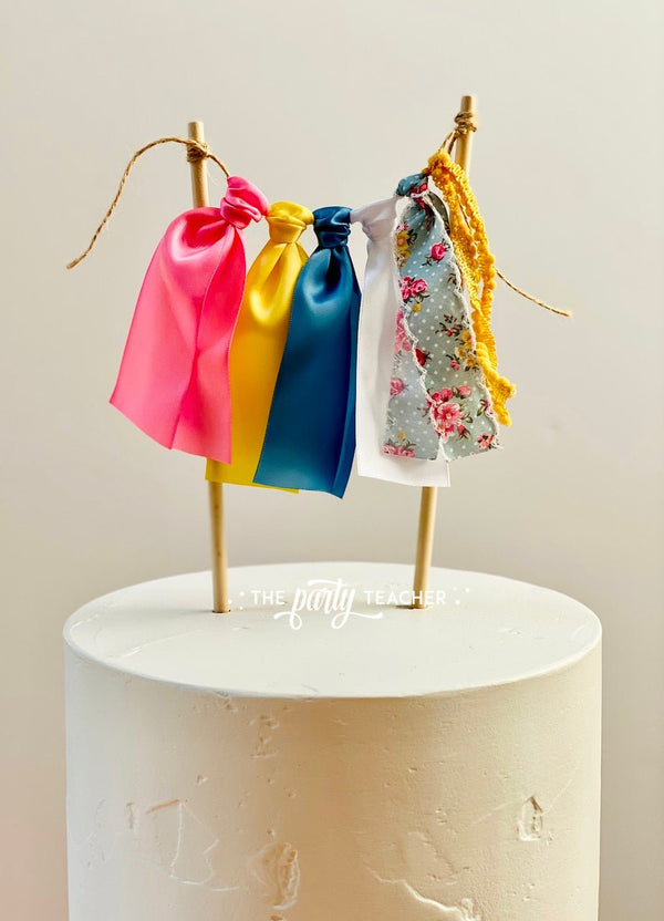 Tea Party Ribbon Cake Topper - The Party Teacher
